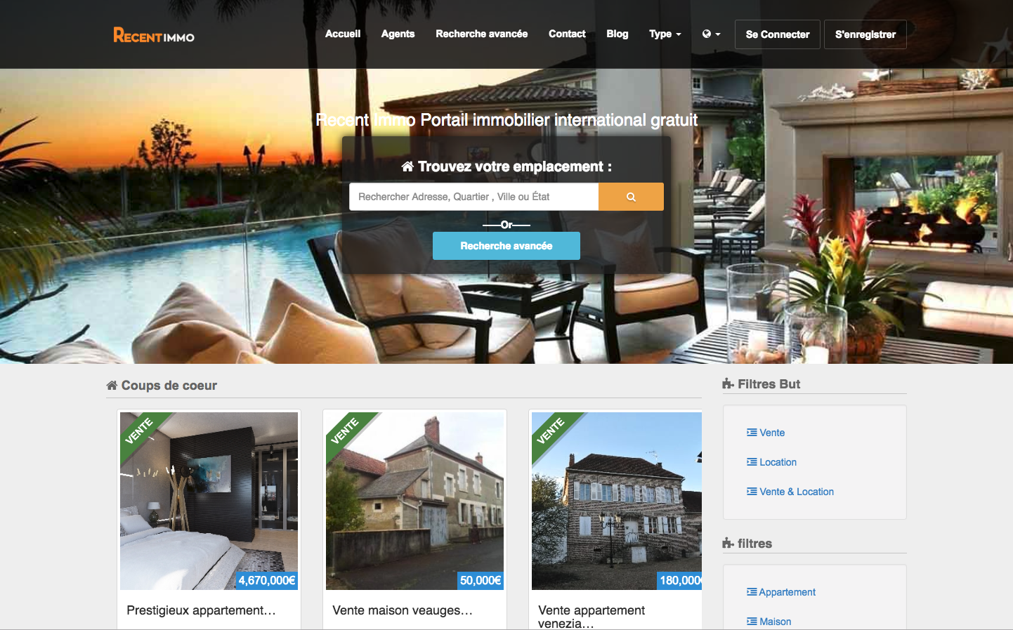 Recent Immo : Portails immobiliers internationaux - La Réserve d'Immo 2