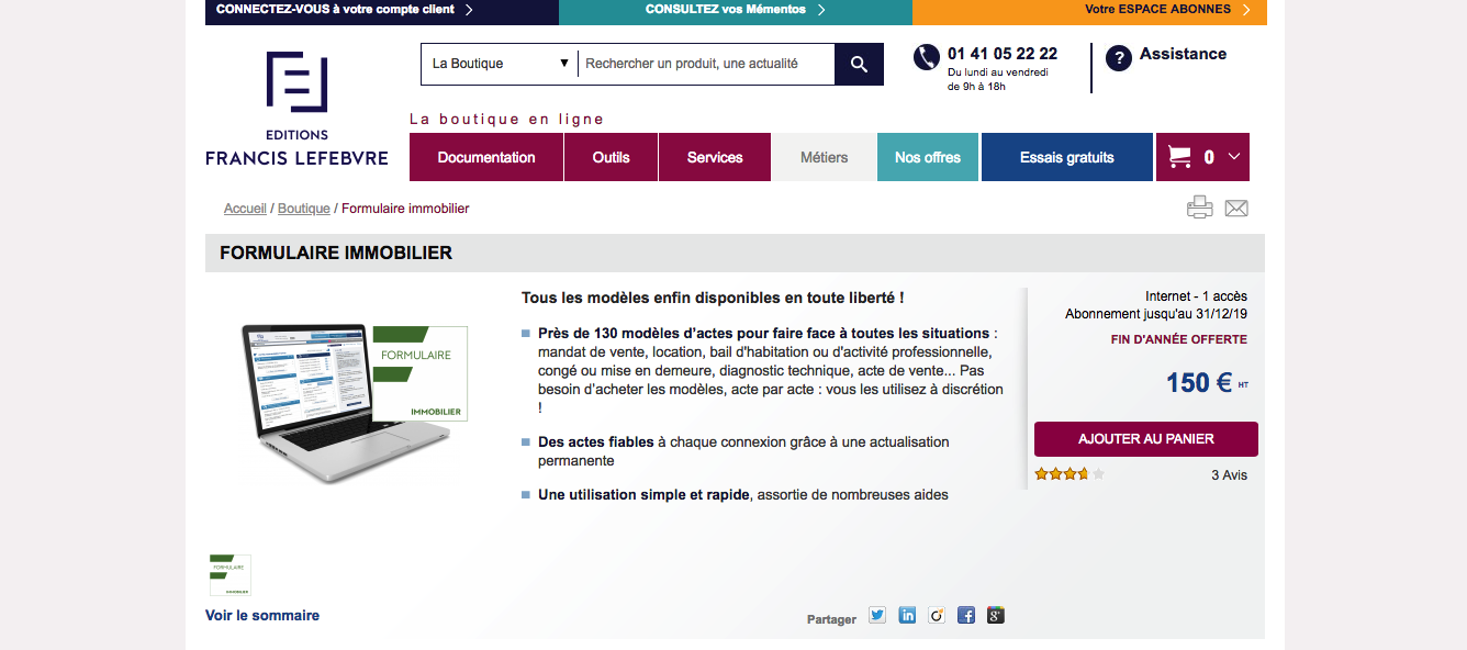 Éditions Francis Lefebvre : Documents juridiques - La Réserve d'Immo 2